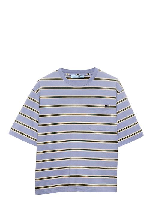 PRADA Prada Striped Cotton-Jersey T-shirt